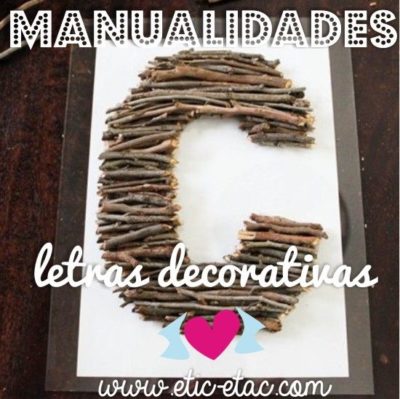Letras decorativas con palitos